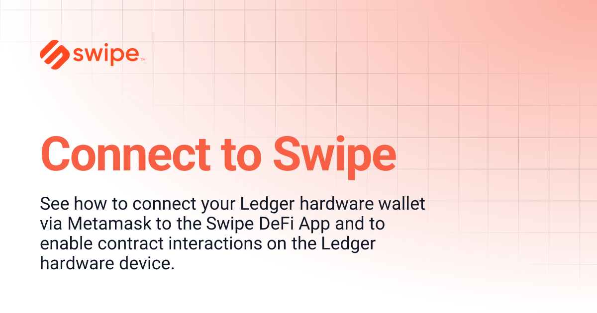 Connect to Swipe | Swipe Network | Staking